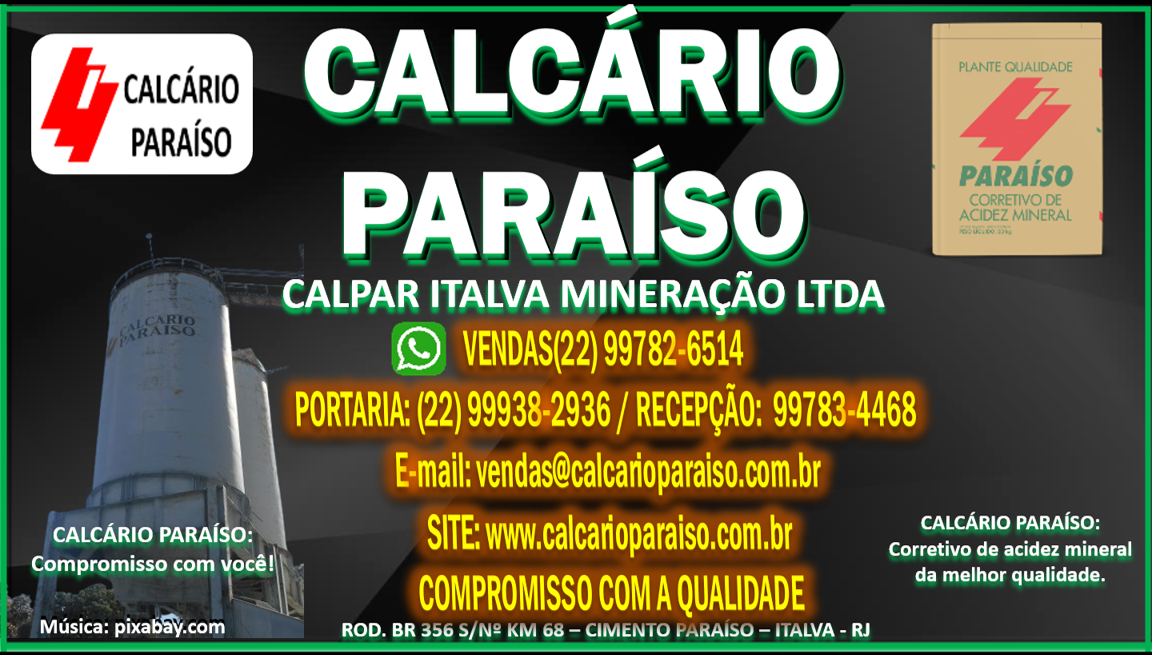 Calcário Paraíso / Extração de Calcário Dolomítico e Calcítico.